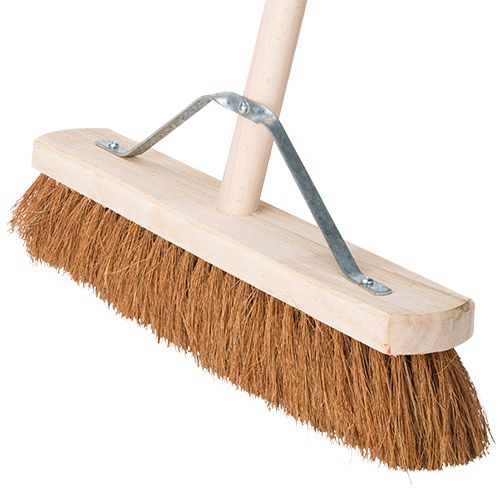12" Coco (soft) Broom c/w Handle & Stay
