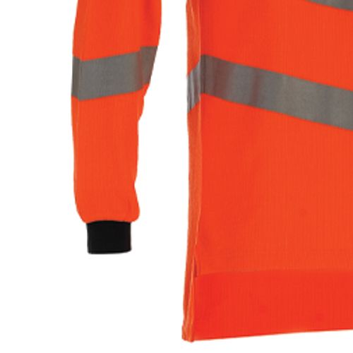Hi-Visibility FR-AST Long Sleeved Polo Shirt