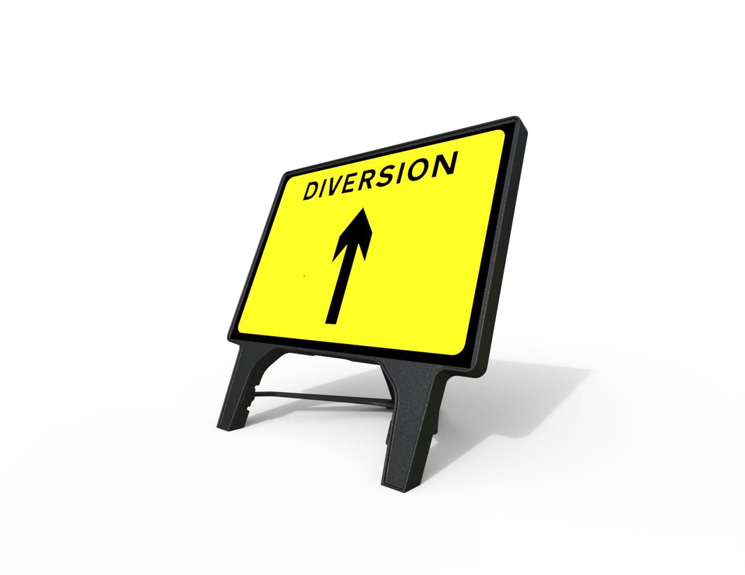 Diversion Traffic Straight Ahead Arrow Q-Sign | 1050x750mm Rectangle