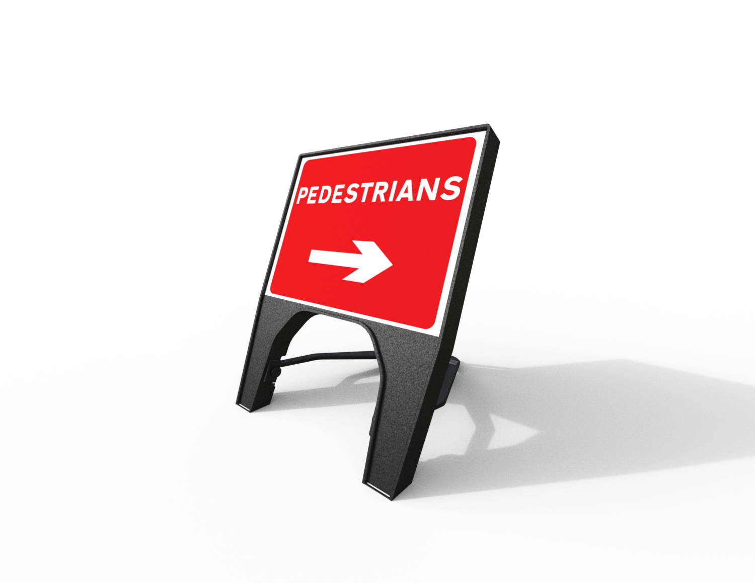 Pedestrians Right Q-Sign | 600x450mm Rectangular
