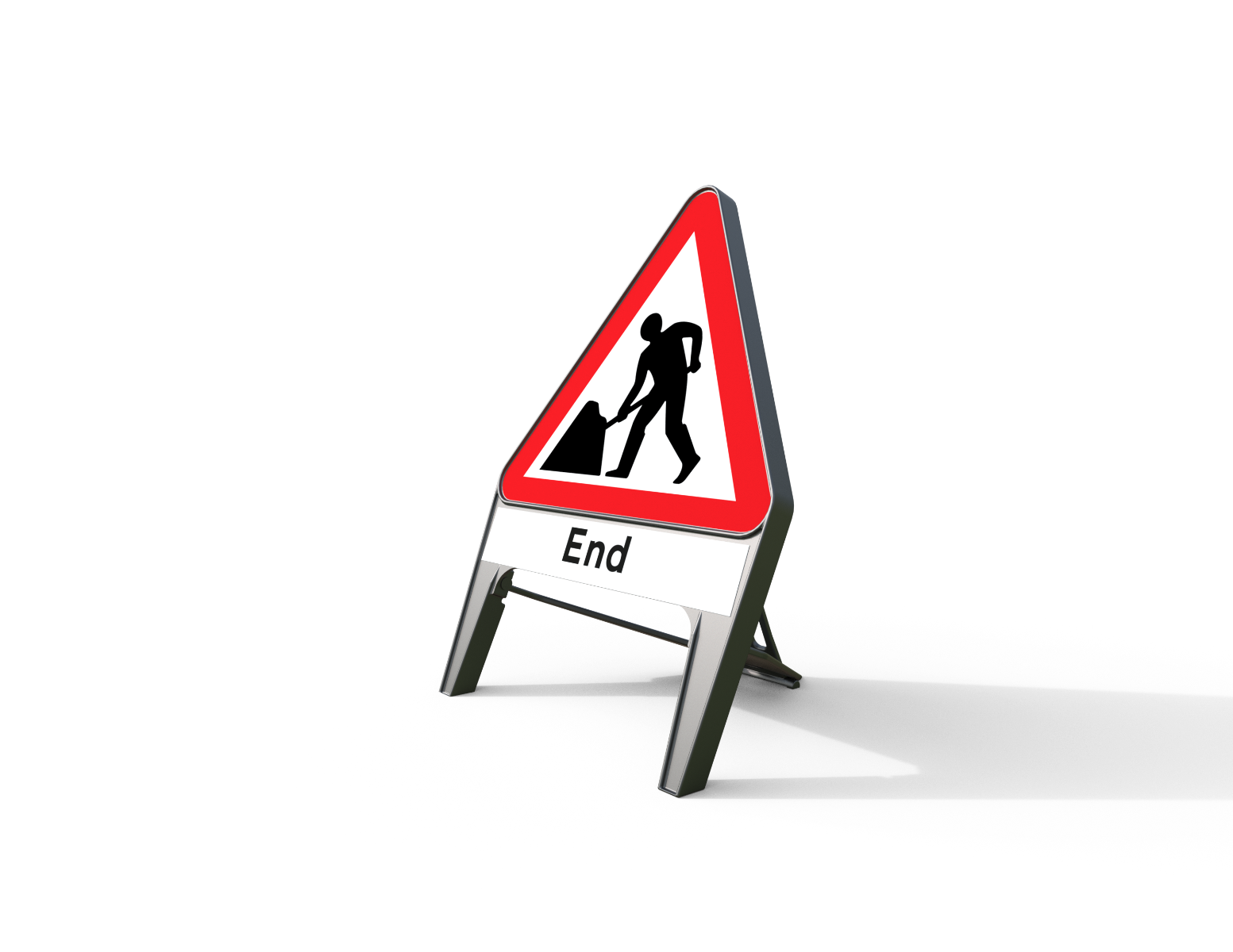 Men At Work End Q-sign | 750mm Triangle
