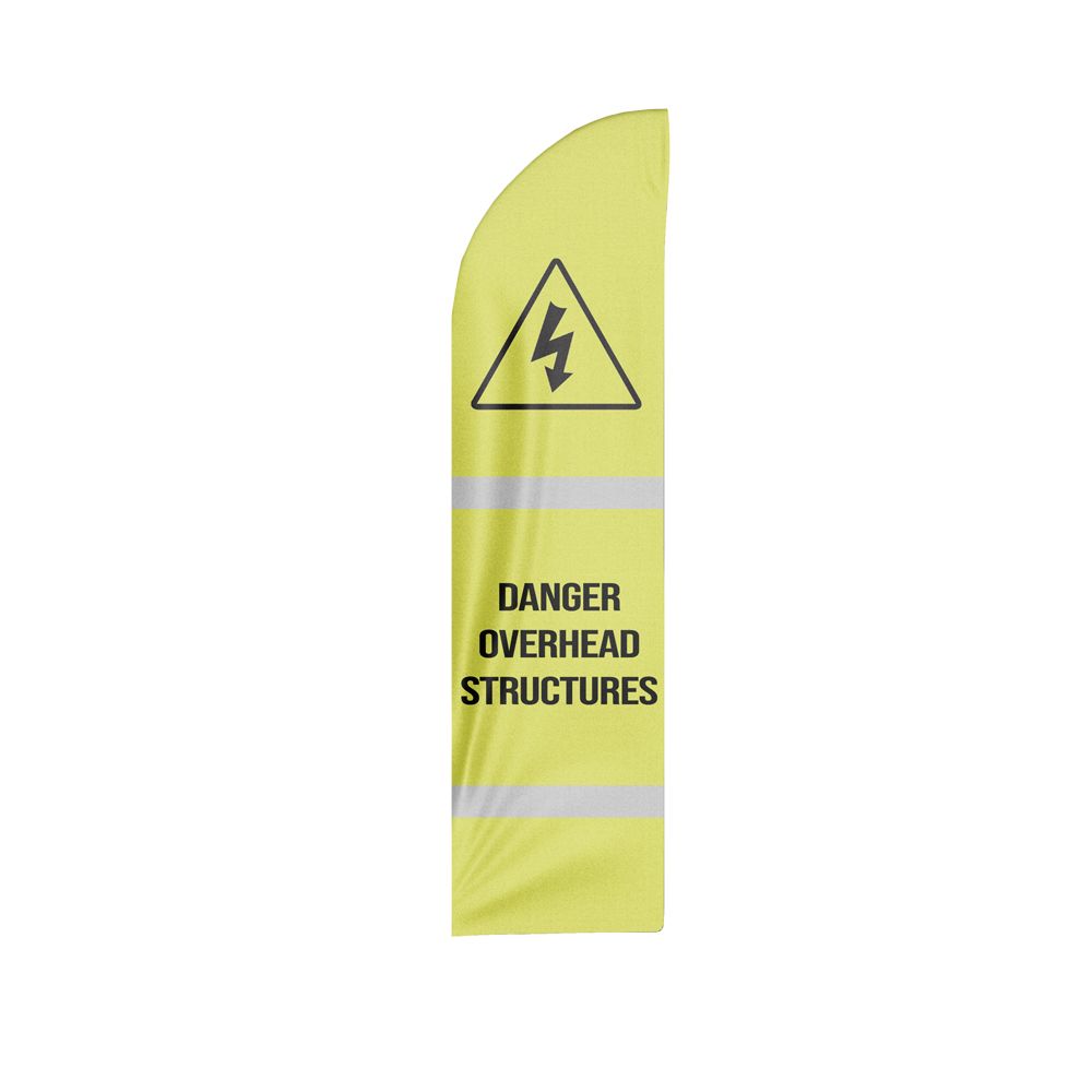 3.4m Hi Vis Sail Flag Double Sided - Base & Pole NOT Included - Printed ...