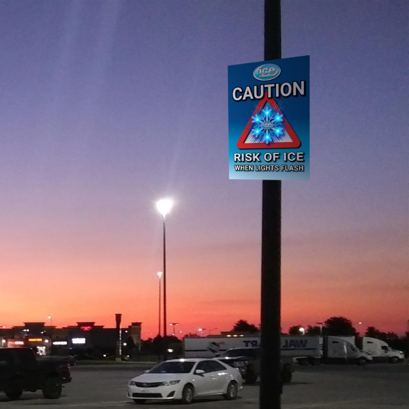 Ice Guardian LED Smart Sign - Post Mounted