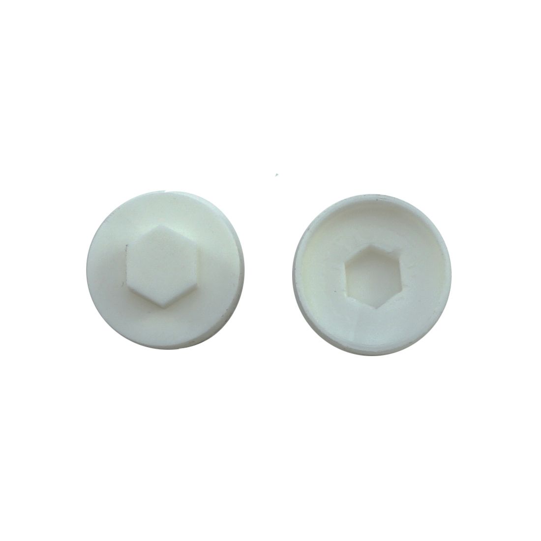 Coloured Cover Caps - White - 19mm - Box of 1000