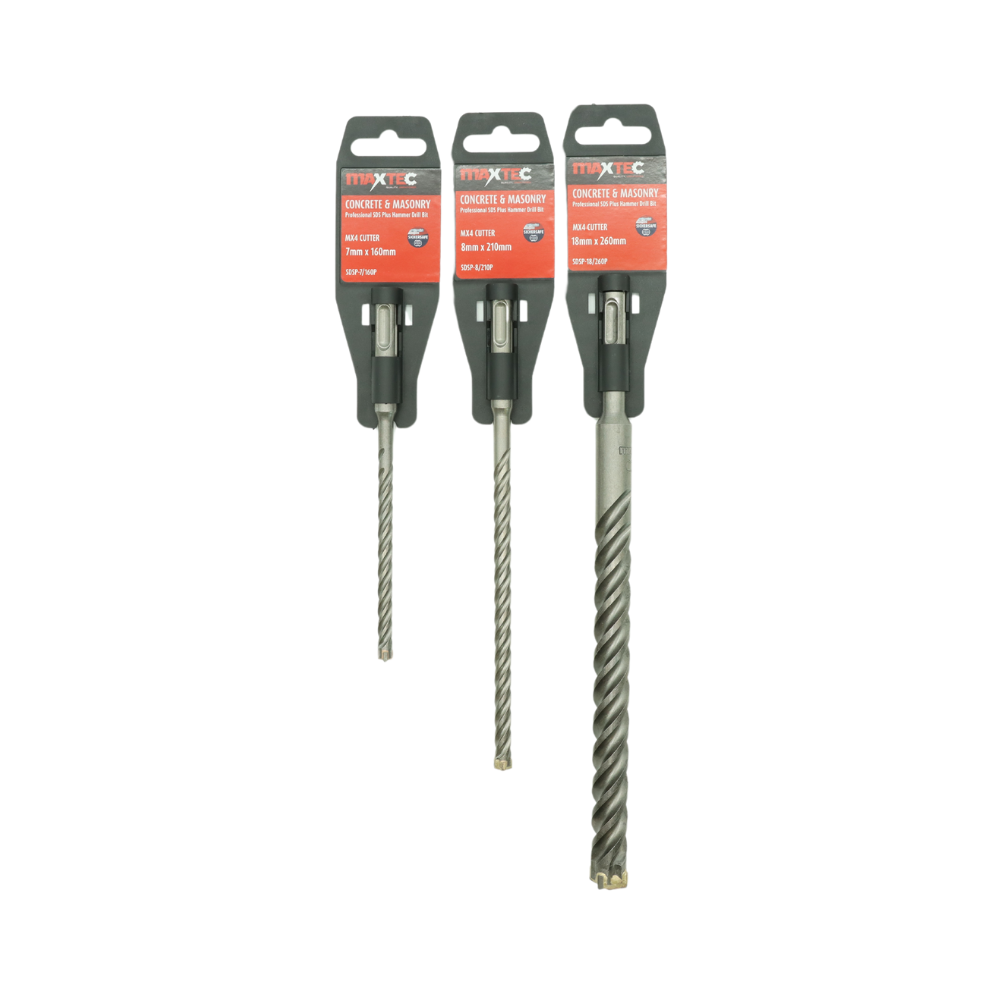 MAXTEC SDS PLUS 4-Cutter Masonry Hammer Drill
