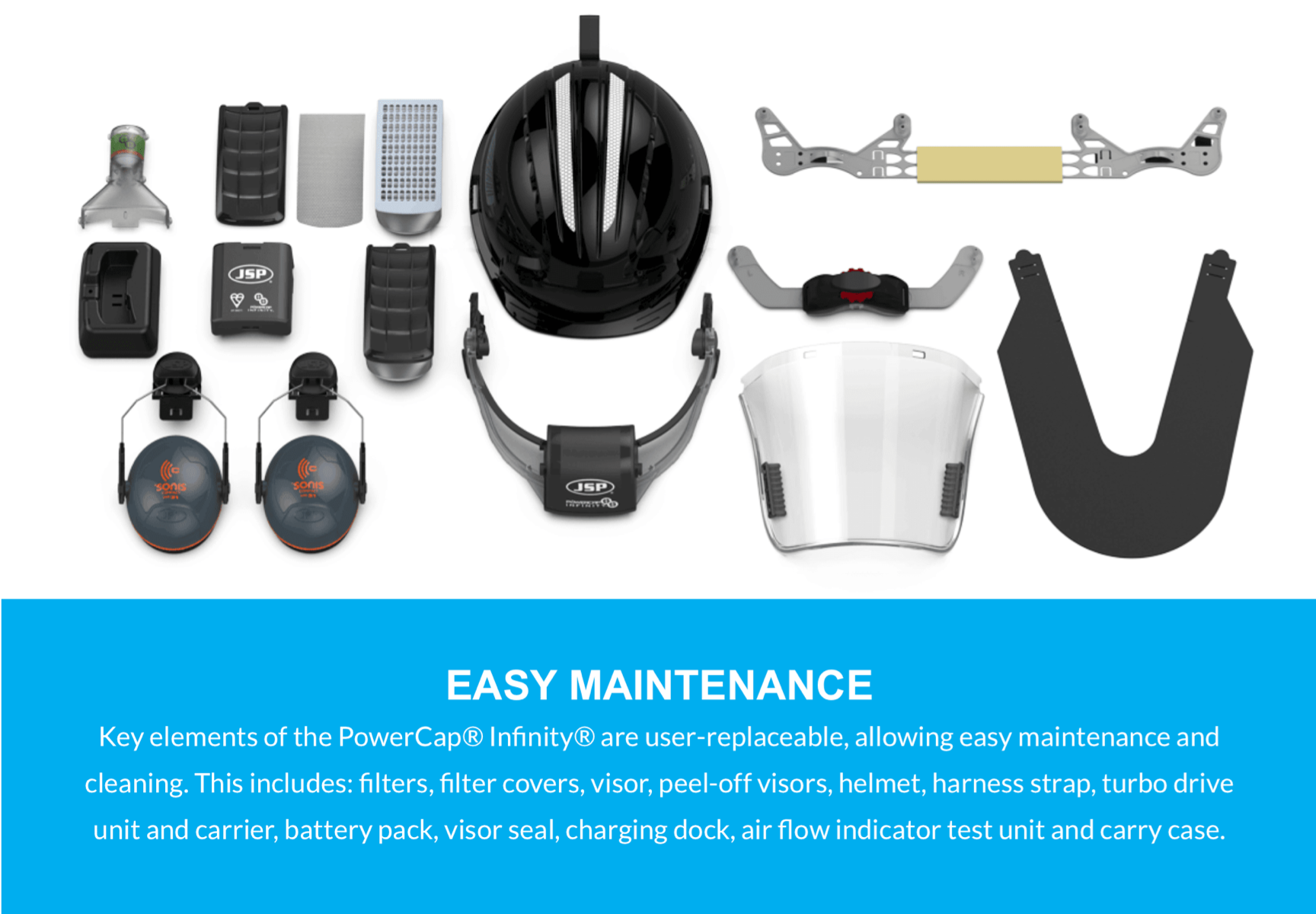 Powercap Infinity Powered Air - Black Helmet | CMT Group