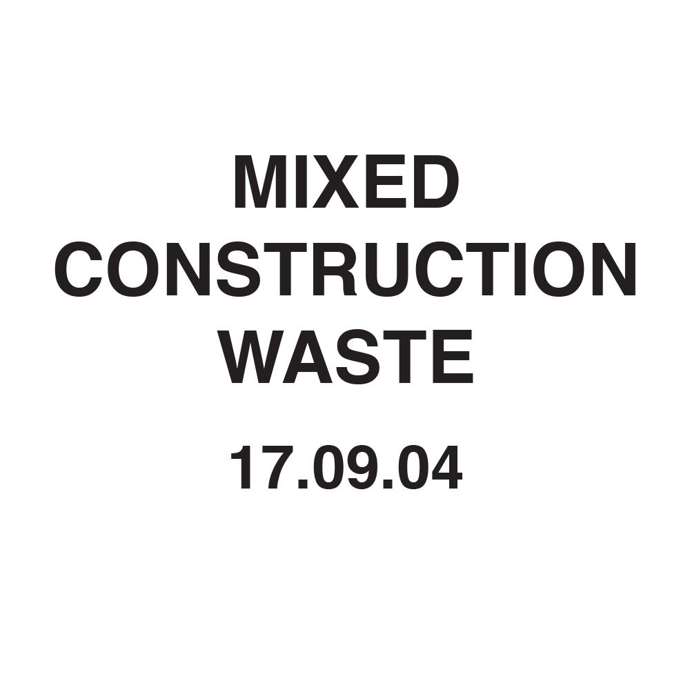 PVC Site Sign - 'MIXED CONSTRUCTION WASTE' | CMT Group