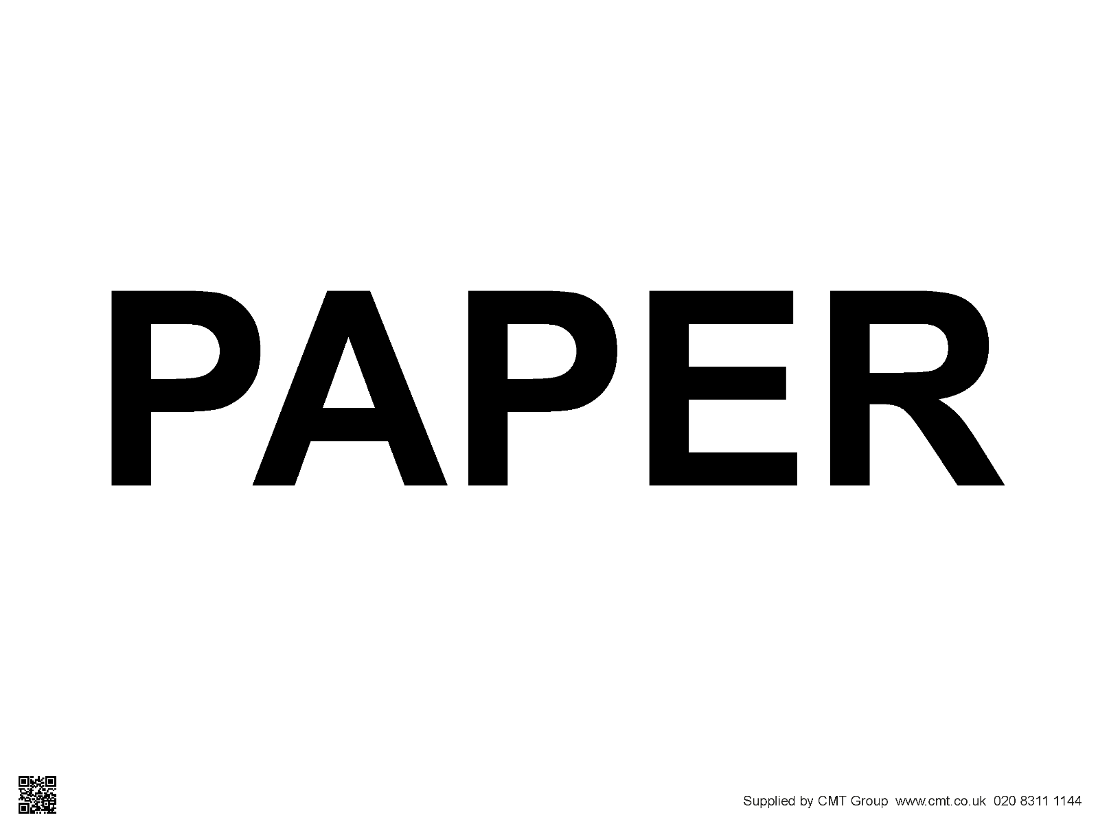 Paper Sign - PVC | CMT Group