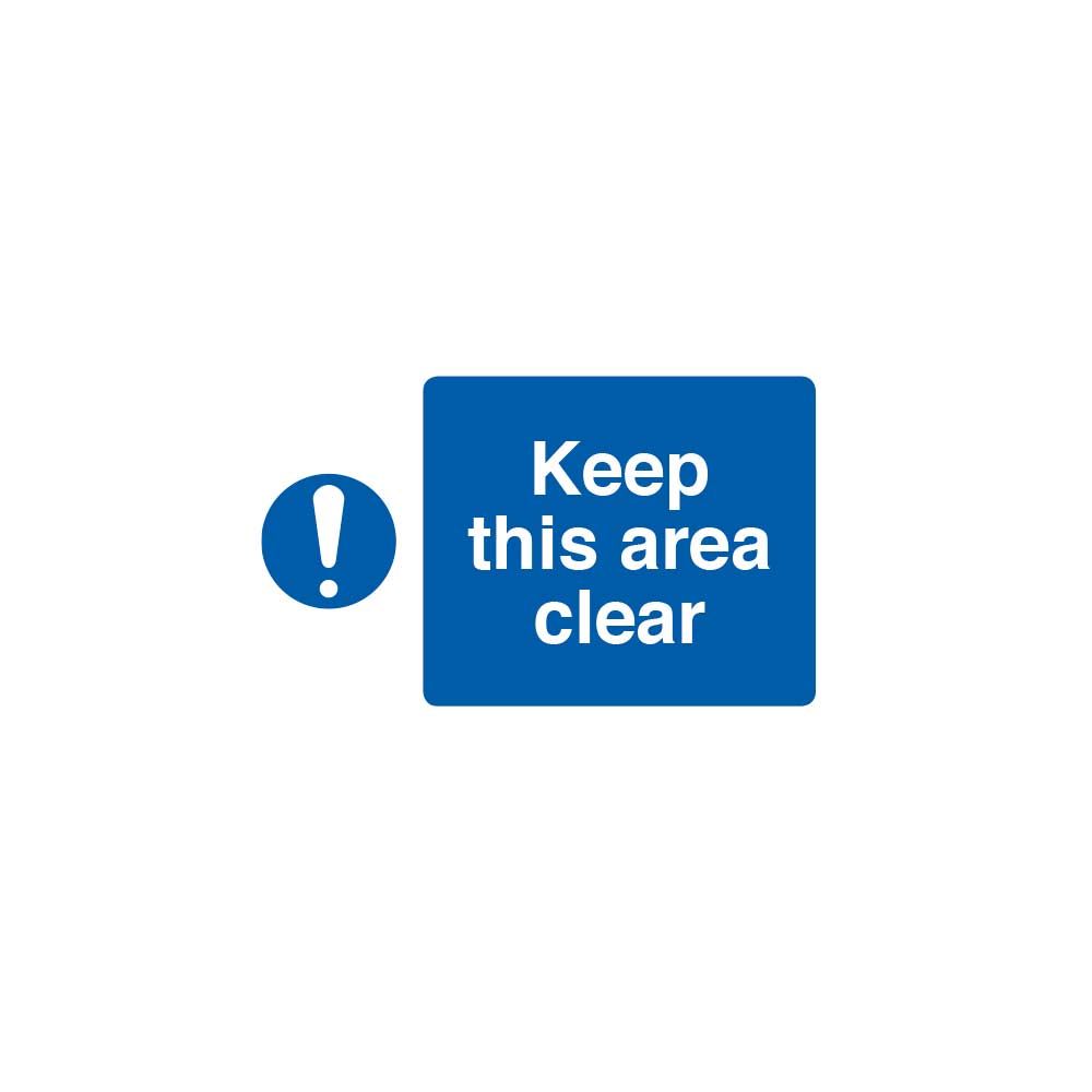 Keep This Area Clear Sign - PVC | CMT Group