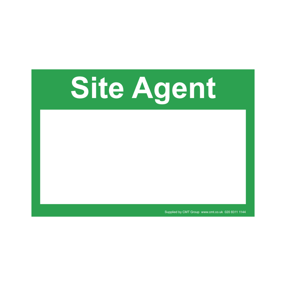 Site Sign - 3mm Correx - 210x297mm (A4) - Site agent