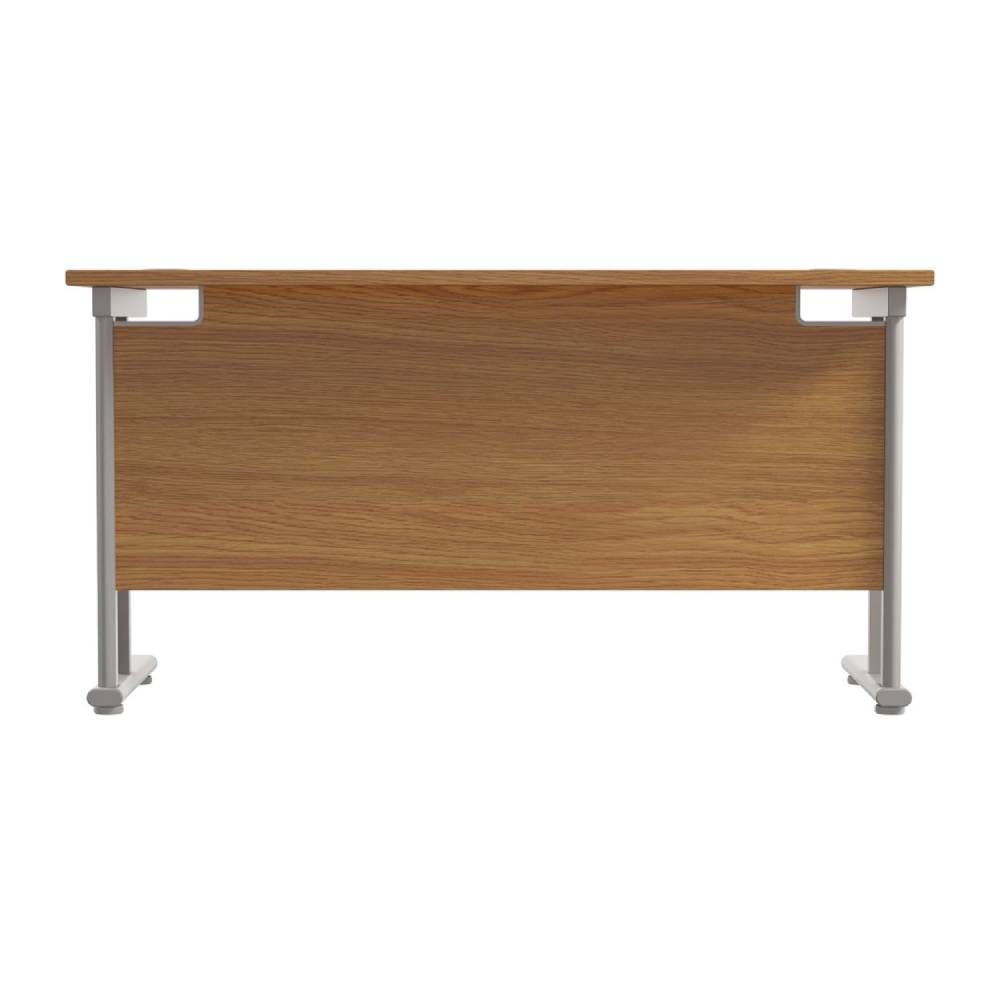 Twin Leg Rectangular Desk - Nova Oak