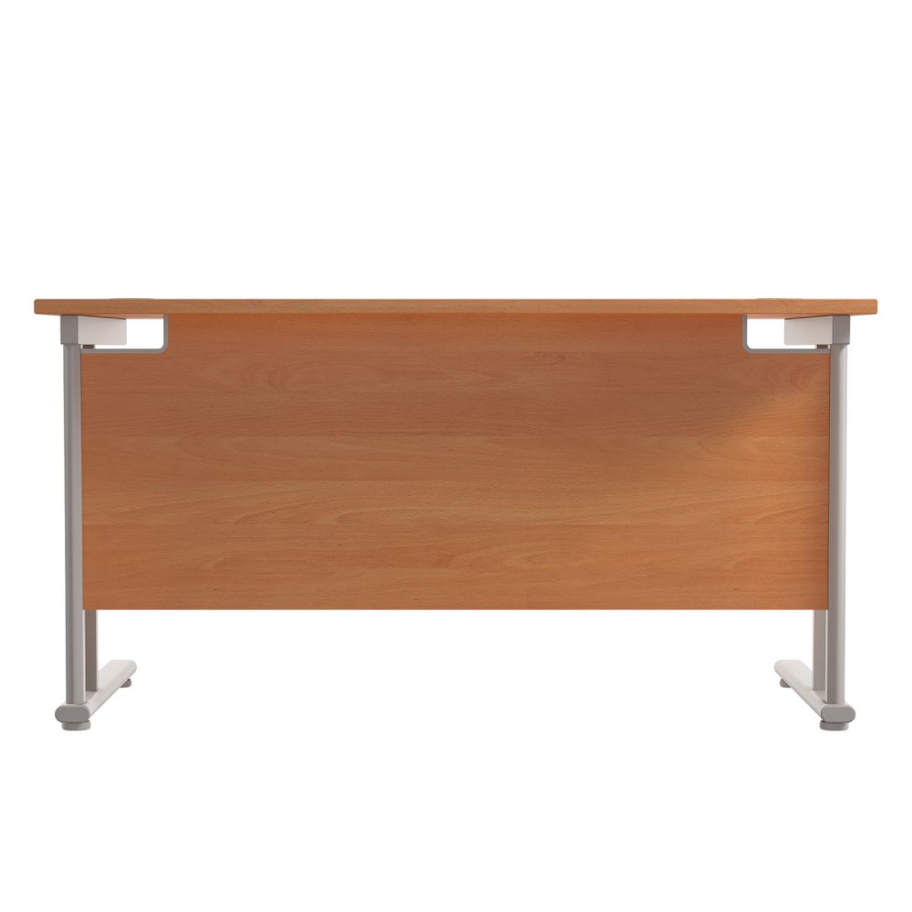 Twin Leg Rectangular Desk - Beech