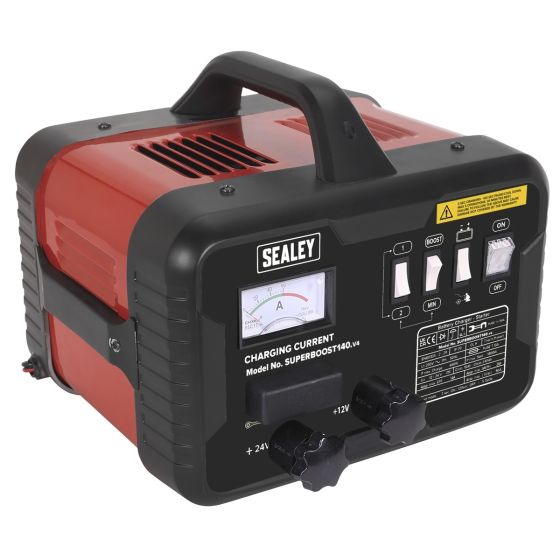 12V/24V heavy duty battery charger with 140A engine starter for cars ...