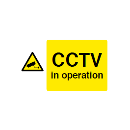 CCTV in Operation Sign - PVC | CMT Group