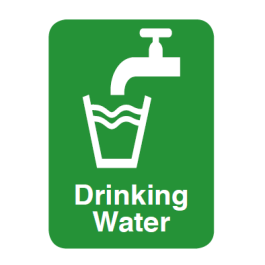 Drinking Water Sign - PVC - 100 x 150mm | CMT Group