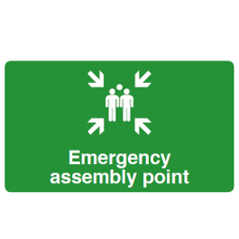 Emergency Assembly Point Safety Sign - PVC | CMT Group