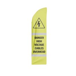 3.4m Hi Vis Sail Flag Double Sided - Base & Pole NOT Included - Printed ...