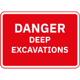 Metal Frame Road Sign PLATE ONLY - 1050mm x750mm - Printed: Danger Deep ...