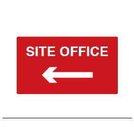 Site Office Arrow Left Sign - PVC | CMT Group