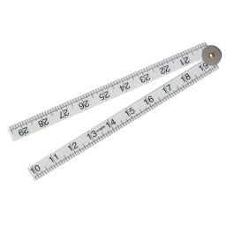Folding Ruler White ABS Plastic 1m / 39in | CMT Group