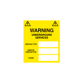 WARNING UNDERGROUND SERVICES