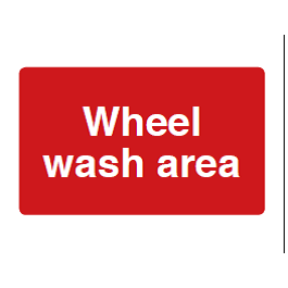 Wheel Wash Area Sign - PVC | CMT Group